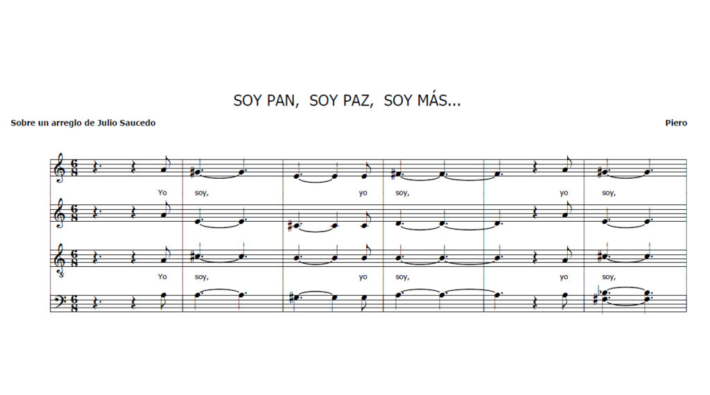 Soy pan, soy paz, soy más – ||: Recurso Coral