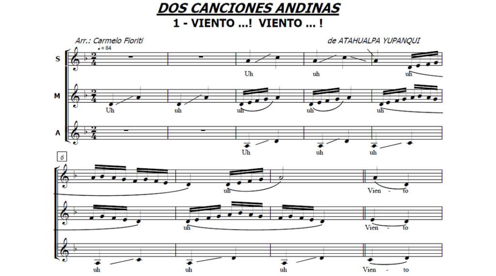 Dos Canciones Andinas - ||: Recurso Coral