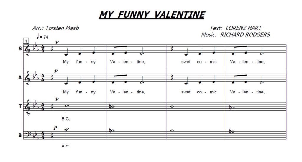 My Funny Valentine - ||: Recurso Coral