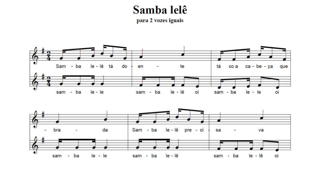 Samba Lêle – ||: Recurso Coral