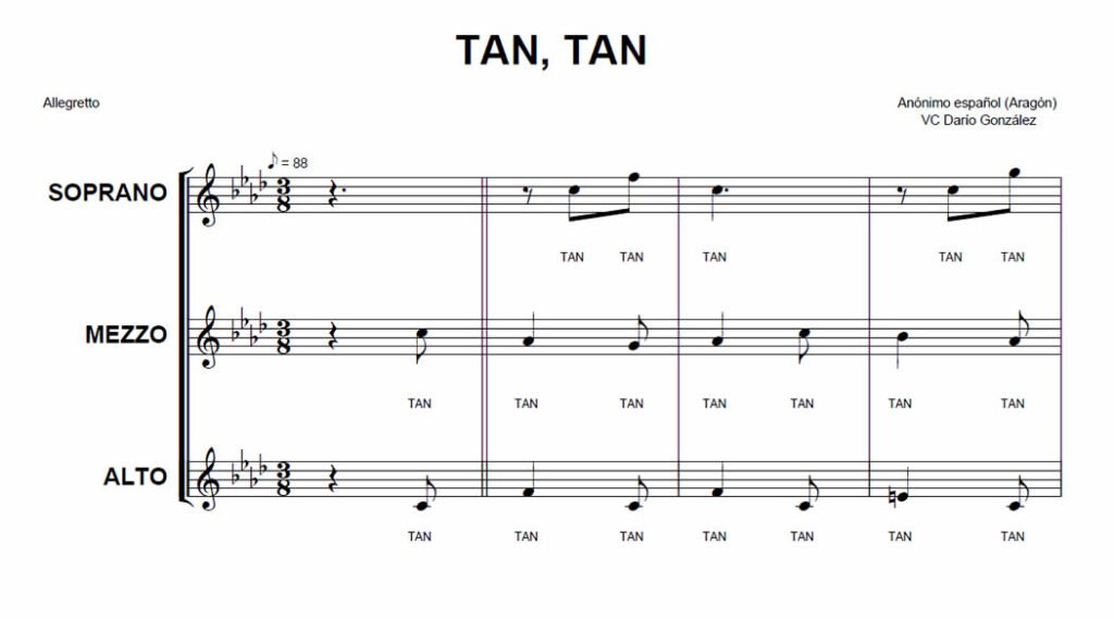 Tan, Tan - ||: Recurso Coral