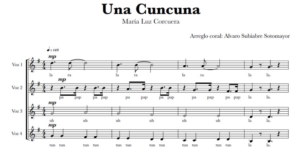 Una Cuncuna – ||: Recurso Coral