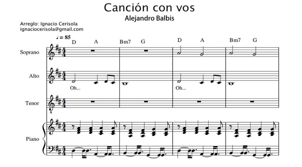 Canción con vos - ||: Recurso Coral
