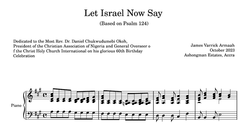 Let Israel Now Say – ||: Recurso Coral
