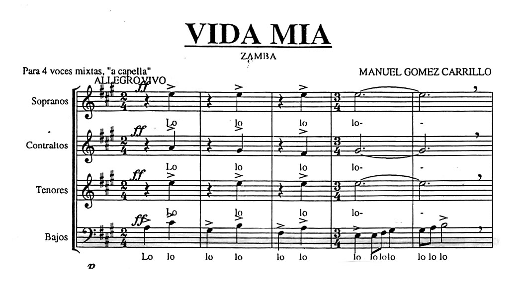 Vida mía – ||: Recurso Coral