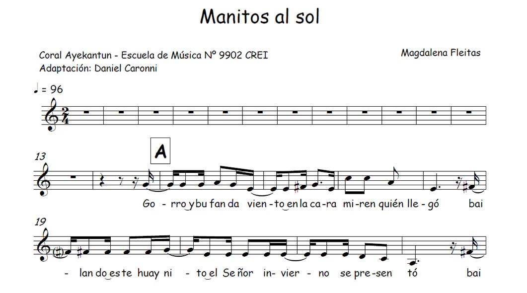 Manitos al sol – ||: Recurso Coral
