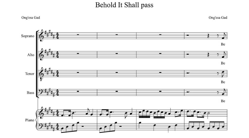 Behold It Shall Pass - ||: Recurso Coral