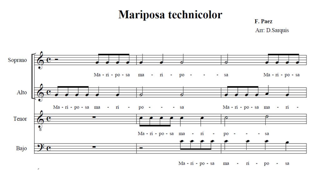 Mariposa technicolor - ||: Recurso Coral